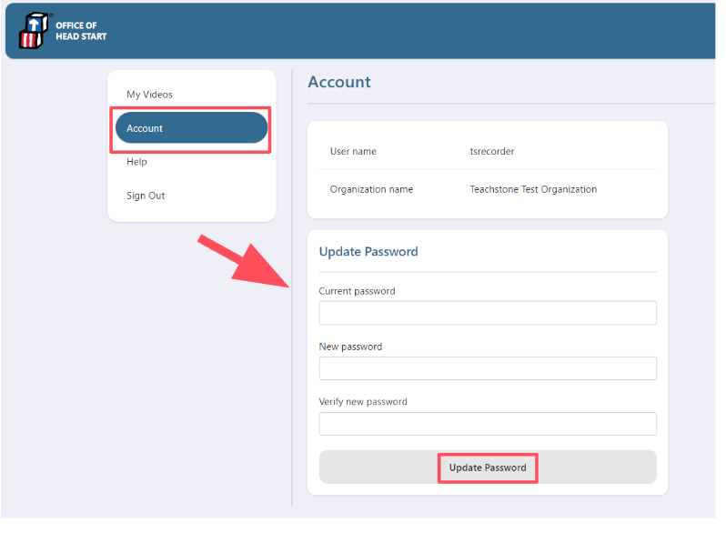 Change your Password & Forgotten Password – OHS Support Hub
